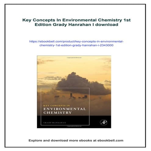 Key Concepts In Environmental Chemistry 1st Edition Grady Hanrahan I | PDF