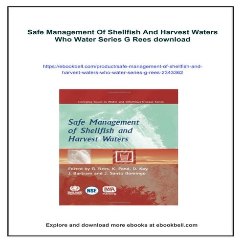 Safe Management Of Shellfish And Harvest Waters Who Water Series G Rees ...