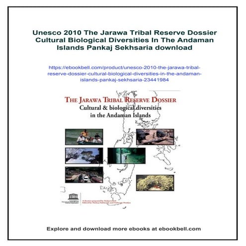 Unesco 2010 The Jarawa Tribal Reserve Dossier Cultural Biological ...
