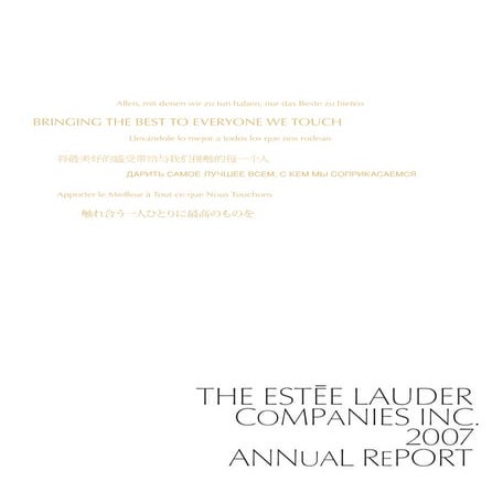 estee lauder 2007 | PDF