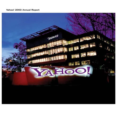 yahoo annual reports 2003 | PDF