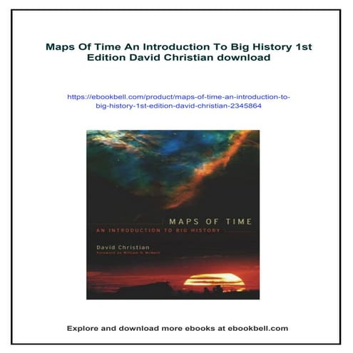 Maps Of Time An Introduction To Big History 1st Edition David Christian ...