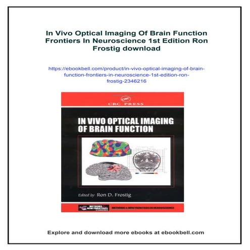 In Vivo Optical Imaging Of Brain Function Frontiers In Neuroscience 1st ...