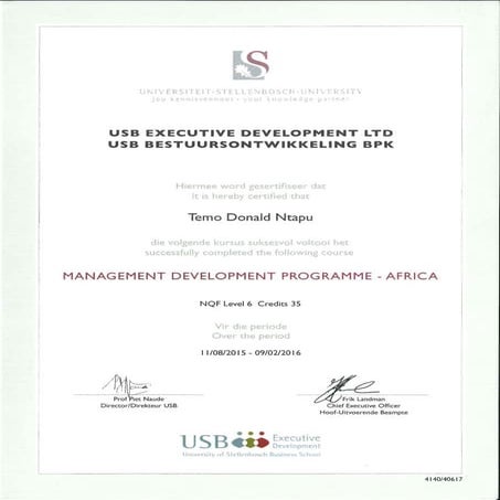 MDP Certificate | PDF