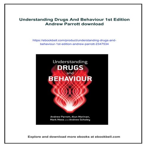 Understanding Drugs And Behaviour 1st Edition Andrew Parrott | PDF