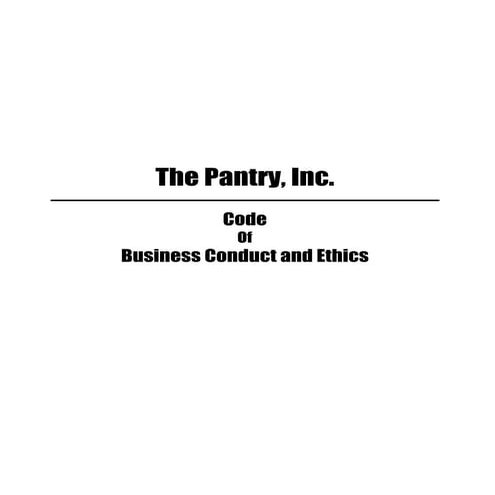 pantry code_of_conductnew | PDF