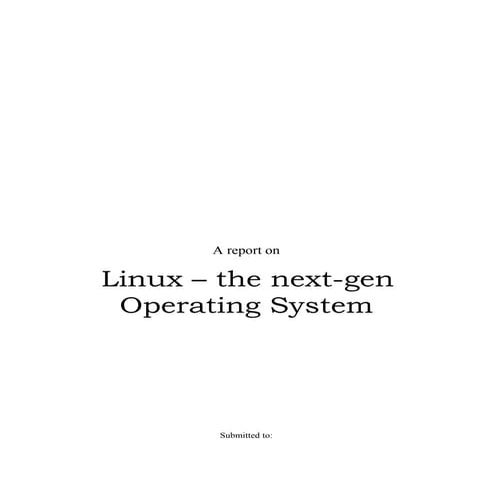 A report on Linux | DOC