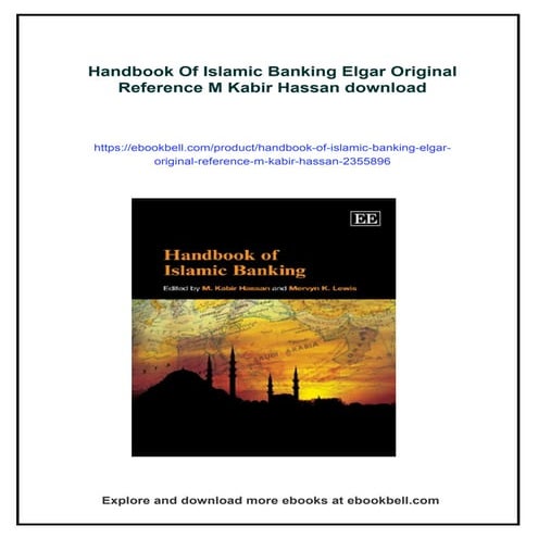 Handbook Of Islamic Banking Elgar Original Reference M Kabir Hassan | PDF