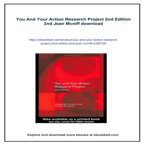 You And Your Action Research Project 2nd Edition 2nd Jean Mcniff | PDF