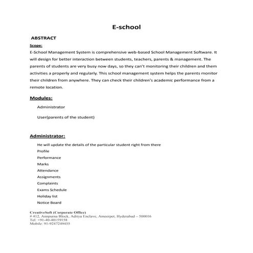 E- school Abstract 2017 | PDF