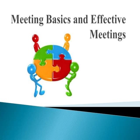 Meeting basics and effective meetings | PPTX