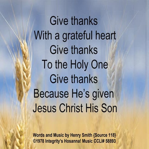 118 Give Thanks | PPT