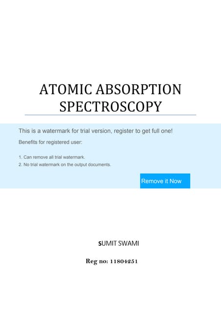 atomic absorption spectroscopy | PPT
