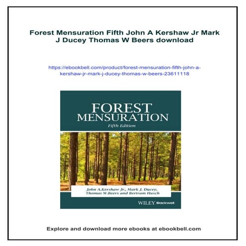 Forest mensuration slide 1 | PDF