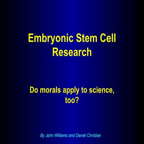 Stem cell ethics 06 | PPT