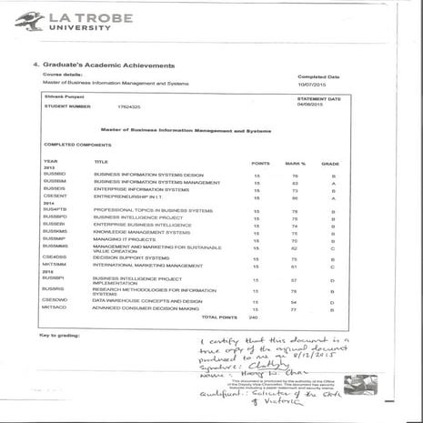 ACADEMIC TRANSCRIPT CERTIFIED | PDF