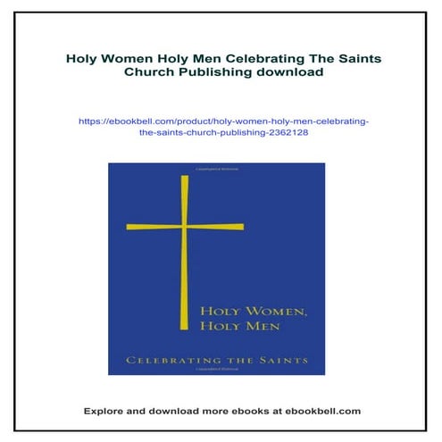 Holy Women Holy Men Celebrating The Saints Church Publishing | PDF