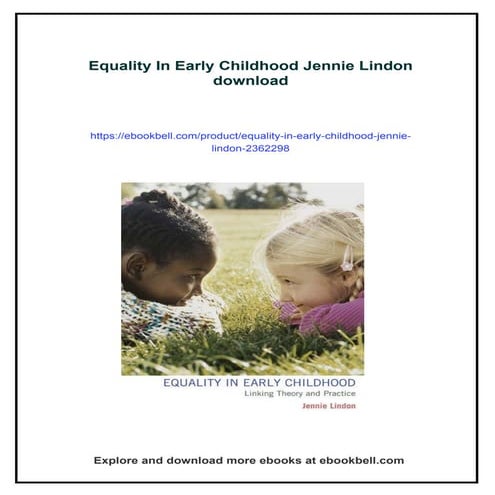 Equality In Early Childhood Jennie Lindon | PDF