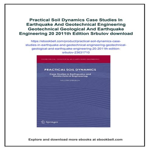Practical Soil Dynamics Case Studies In Earthquake And Geotechnical Engineering Geotechnical ...
