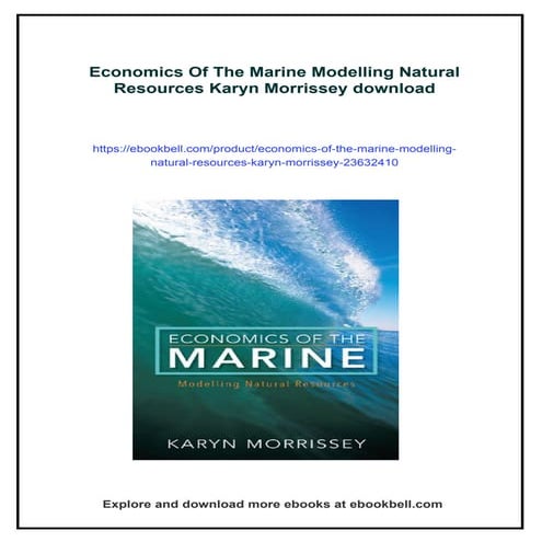 Economics Of The Marine Modelling Natural Resources Karyn Morrissey | PDF
