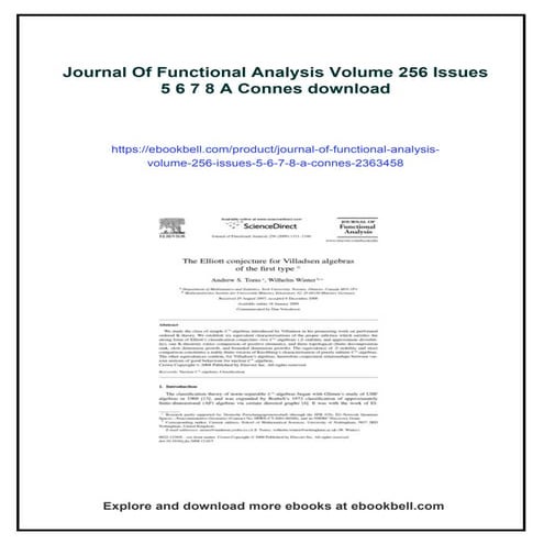 Journal Of Functional Analysis Volume 256 Issues 5 6 7 8 A Connes | PDF