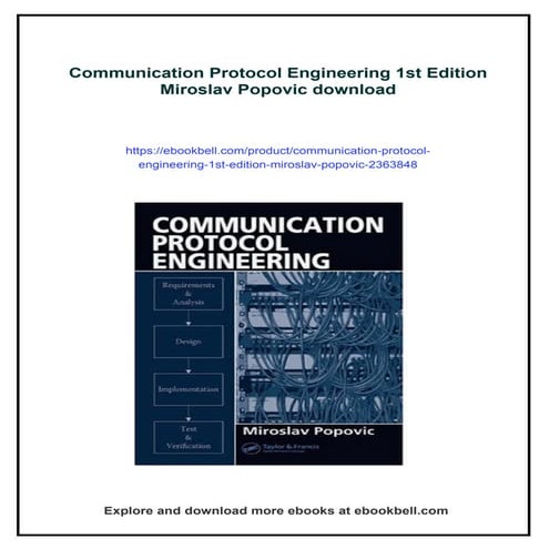 Communication Protocol Engineering 1st Edition Miroslav Popovic | PDF