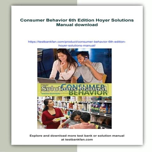 Consumer Behavior 6th Edition Hoyer Solutions Manual | PDF