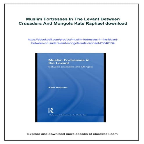 Muslim Fortresses In The Levant Between Crusaders And Mongols Kate ...