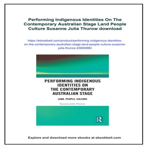 Performing Indigenous Identities On The Contemporary Australian Stage ...