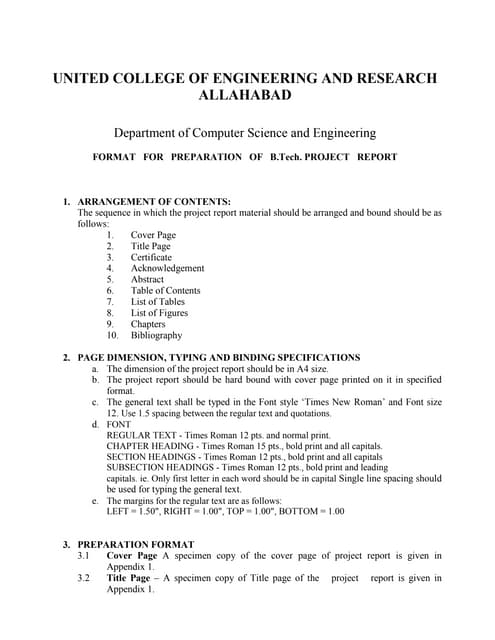 Anna University UG Project Report Format | PDF