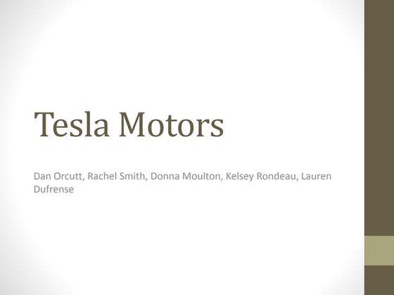Tesla project PPT | PPT