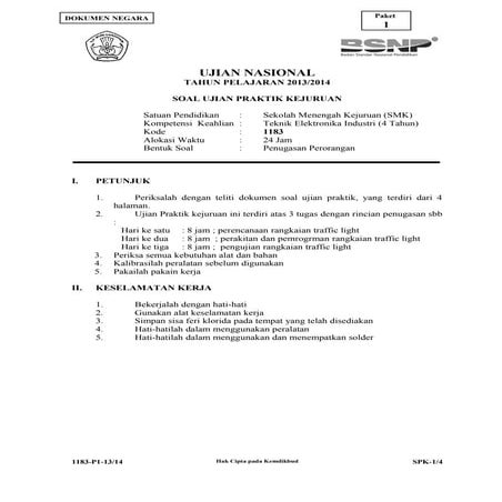1183 p1-spk-teknik elektronika industri-4 tahun | PDF