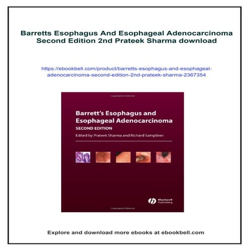 Barretts Esophagus And Esophageal Adenocarcinoma Second Edition 2nd ...