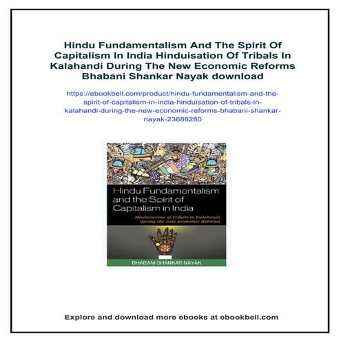 Hindu Fundamentalism And The Spirit Of Capitalism In India Hinduisation Of Tribals In Kalahandi ...
