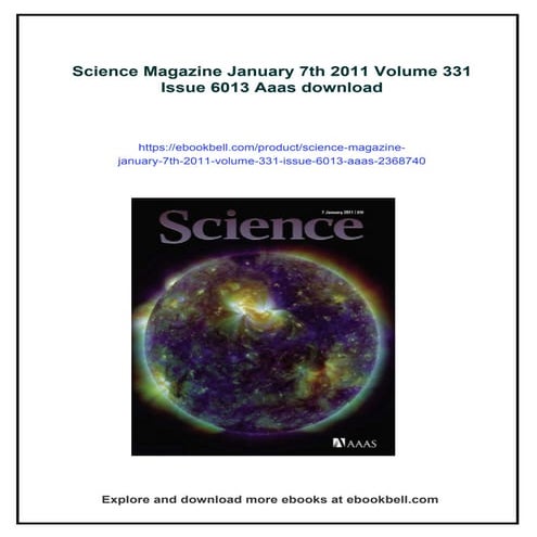 Science Magazine January 7th 2011 Volume 331 Issue 6013 Aaas | PDF