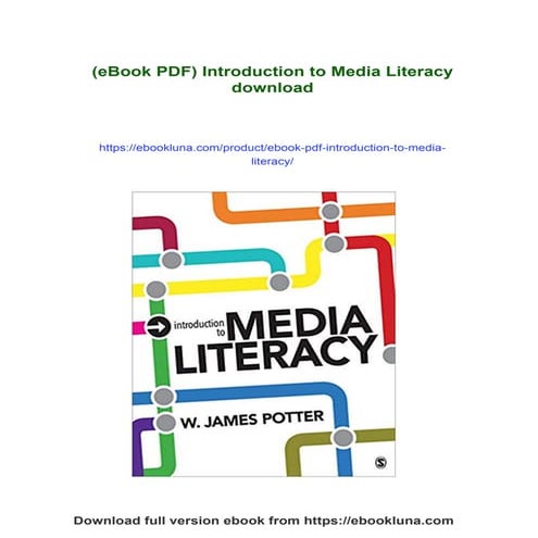 (eBook PDF) Introduction to Media Literacy | PDF