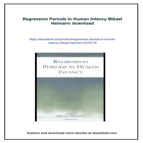 Regression Periods In Human Infancy Mikael Heimann | PDF