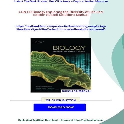 CDN ED Biology Exploring the Diversity of Life 2nd Edition Russell ...