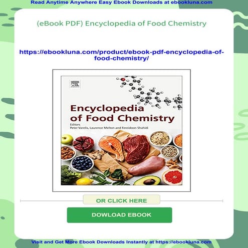 (eBook PDF) Encyclopedia of Food Chemistry | PDF