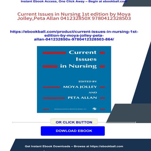 Current Issues in Nursing 1st edition by Moya Jolley,Peta Allan ...