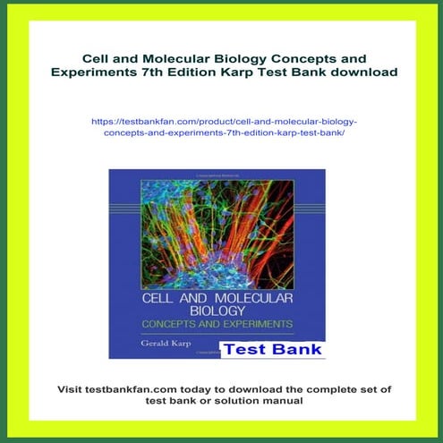 Molecular Cell Biology 7th Edition Lodish Test Bank | PDF