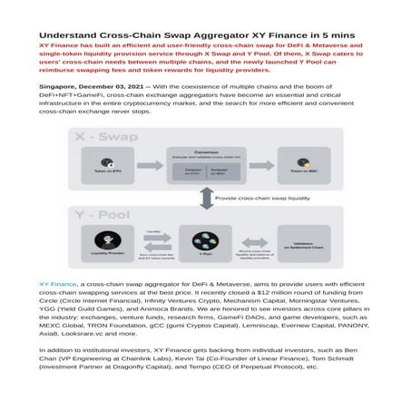 Understand Cross-Chain Swap Aggregator XY Finance in 5 mins | PDF