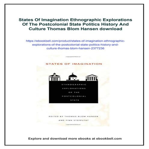 States Of Imagination Ethnographic Explorations Of The Postcolonial ...