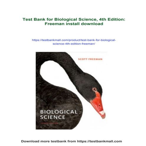 Test Bank for Biological Science, 4th Edition: Freeman | PDF