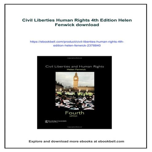 Civil Liberties Human Rights 4th Edition Helen Fenwick | PDF