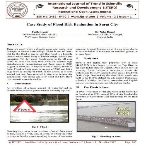 Case Study of Flood Risk Evaluation in Surat City | PDF