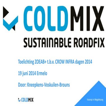 118 coldmix zoeab+ tbv crow infra 2014 | PPSX