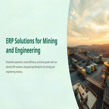 Transforming Mining & Engineering Operations with Odoo ERP | Streamline Projects, Assets ...