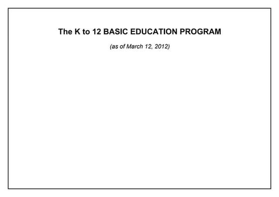 lesson-1-The-K-12-program.pdf.grade1tograde12 | PDF