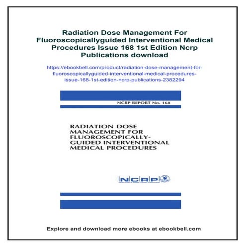Radiation Dose Management For Fluoroscopicallyguided Interventional ...